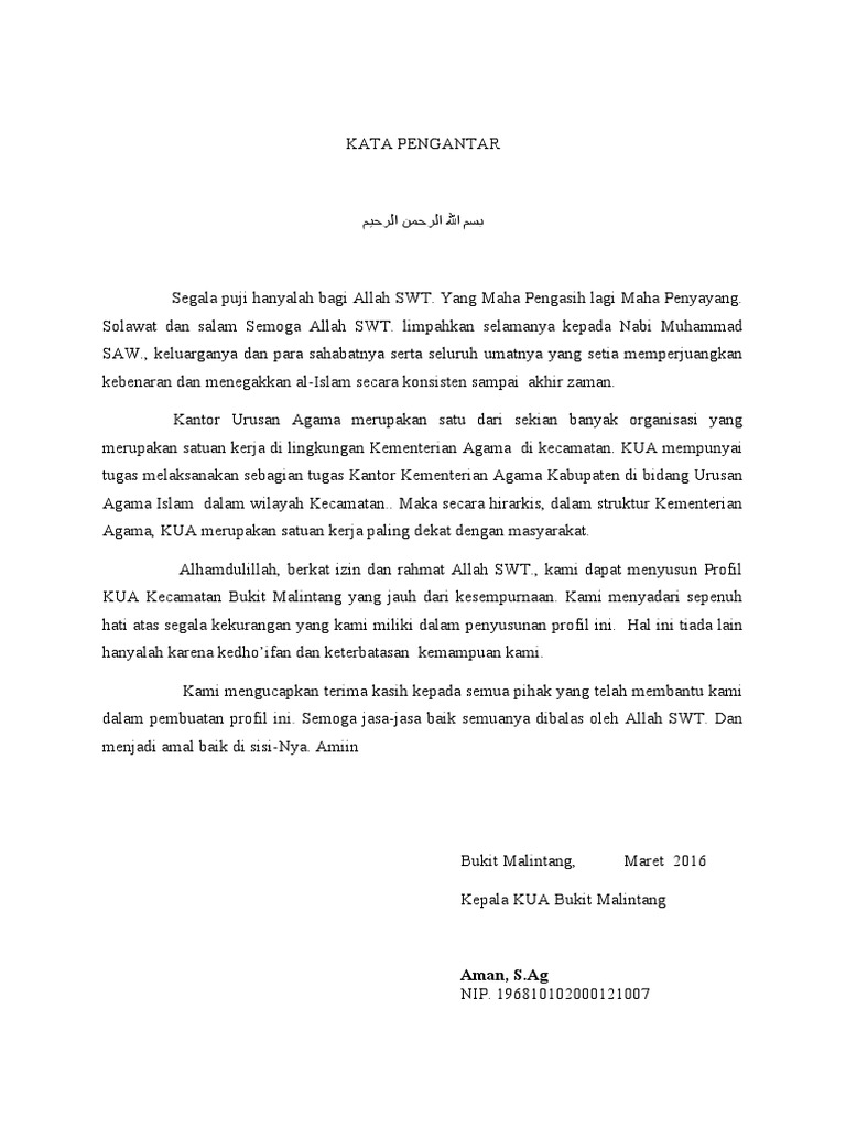 PROFIL KUA TELADAN Bukit Malintang | PDF