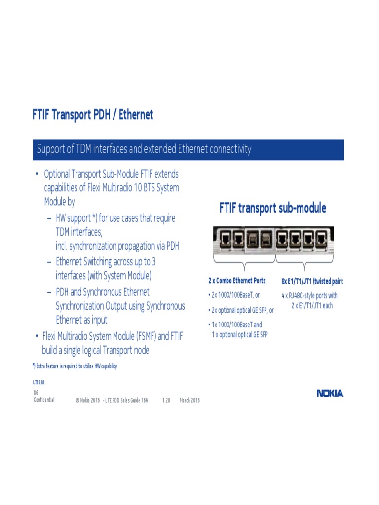 FTIF Transport PDH / Ethernet: Support of TDM Interfaces and Extended ...