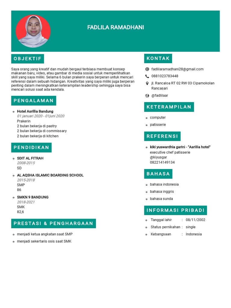CV Fadlila Ramadhani | PDF