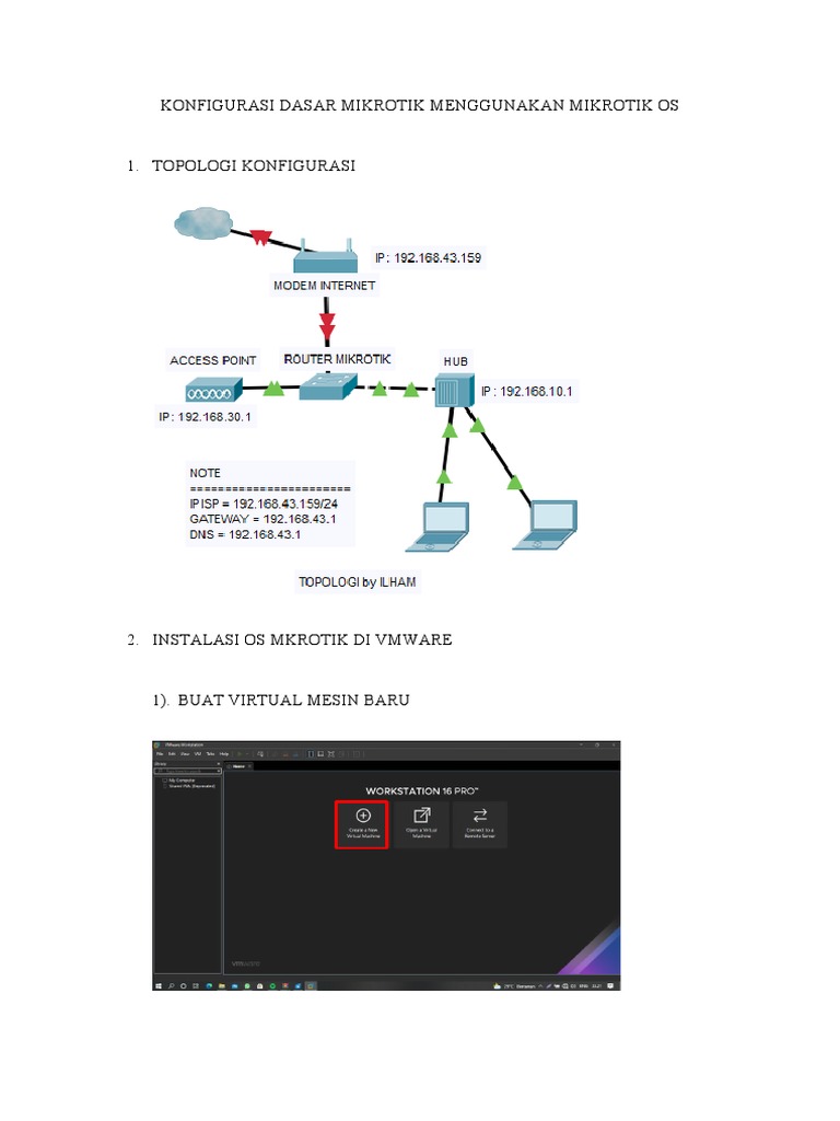 Modul Konfigurasi Dasar Mikrotik | PDF