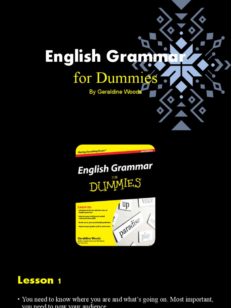 English Grammar For Dummies | PDF