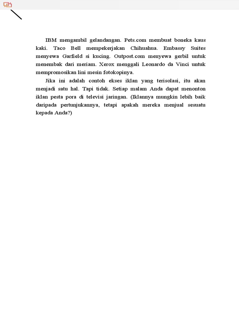 Terjemahan The Fall of Advertising and The Rise of PR Indo (IGA) | PDF