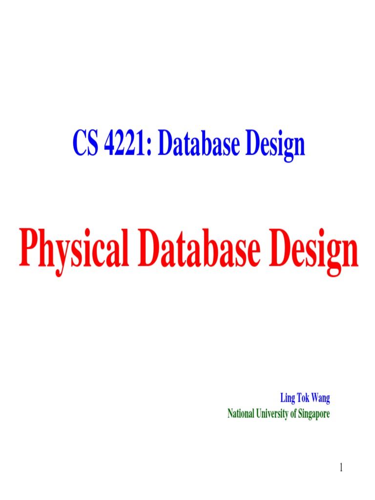 Physical Database Design Optimization | PDF | Database Index | Databases