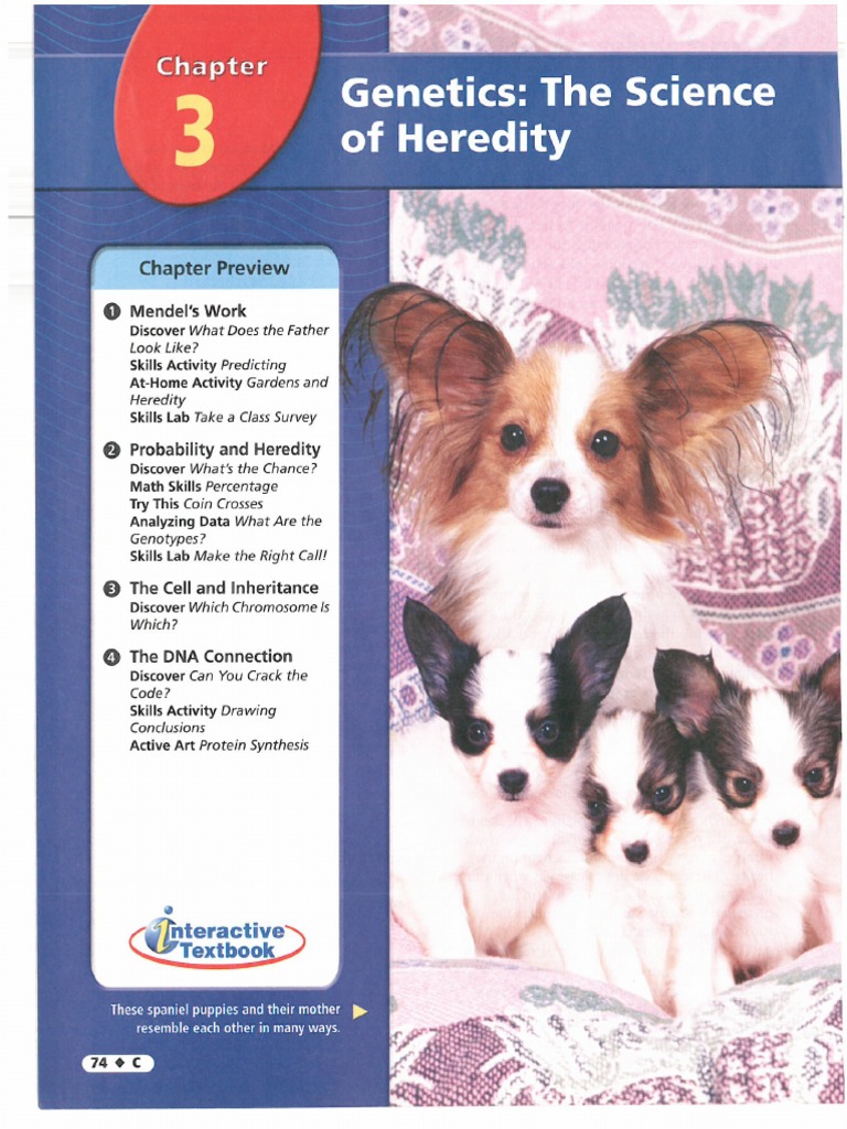 Cells and Heredity Chapter Three Genetics The Science of Heredity | PDF