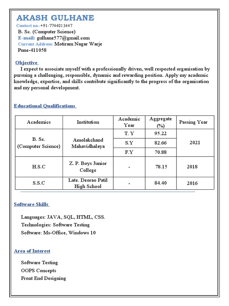 Akash Resume 1 | PDF