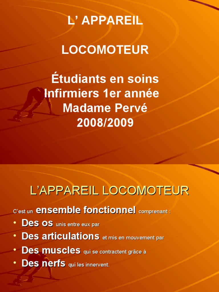 L'appareil Locomoteur | PDF | Articulation (anatomie) | Muscle
