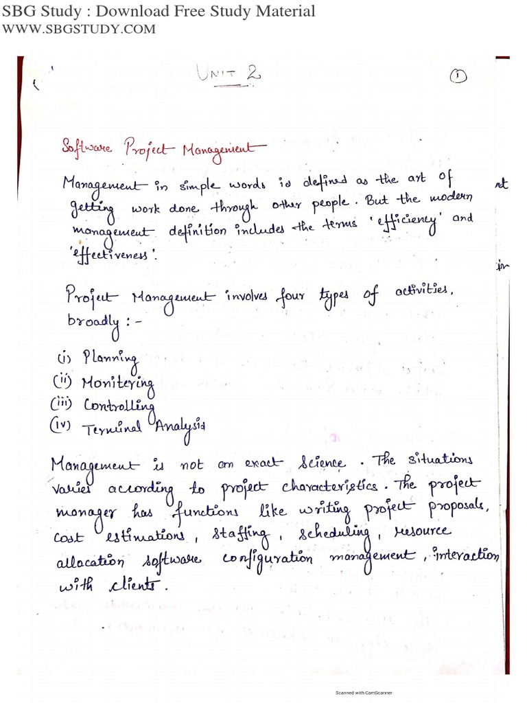 Software Engineering 2 Software Project Management 4 | PDF | Software ...