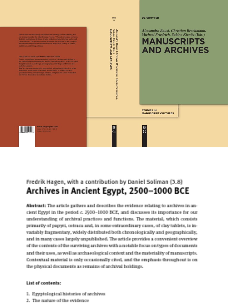 Abusir Archive Administraion هاااامArchives in Ancient Egypt 2500-1000 ...