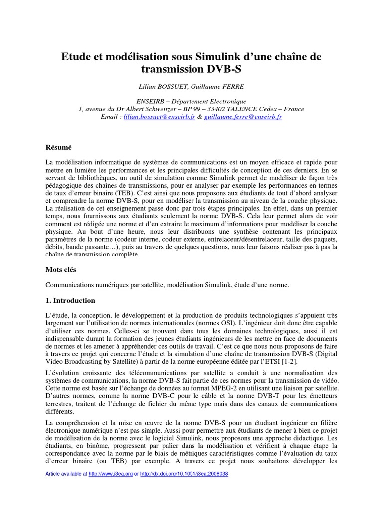 Dokumen - Tips Etude Et Modelisation Sous Simulink Dune Chaine de Transmission | PDF ...