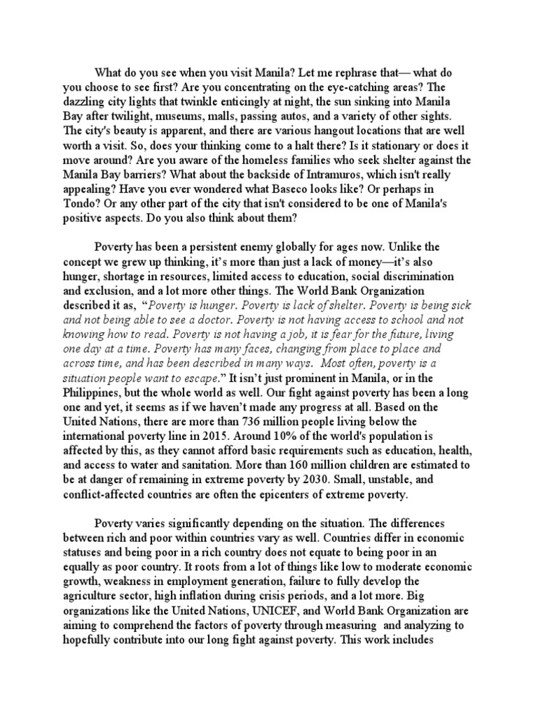 Speech Poverty | PDF | Poverty | Poverty & Homelessness