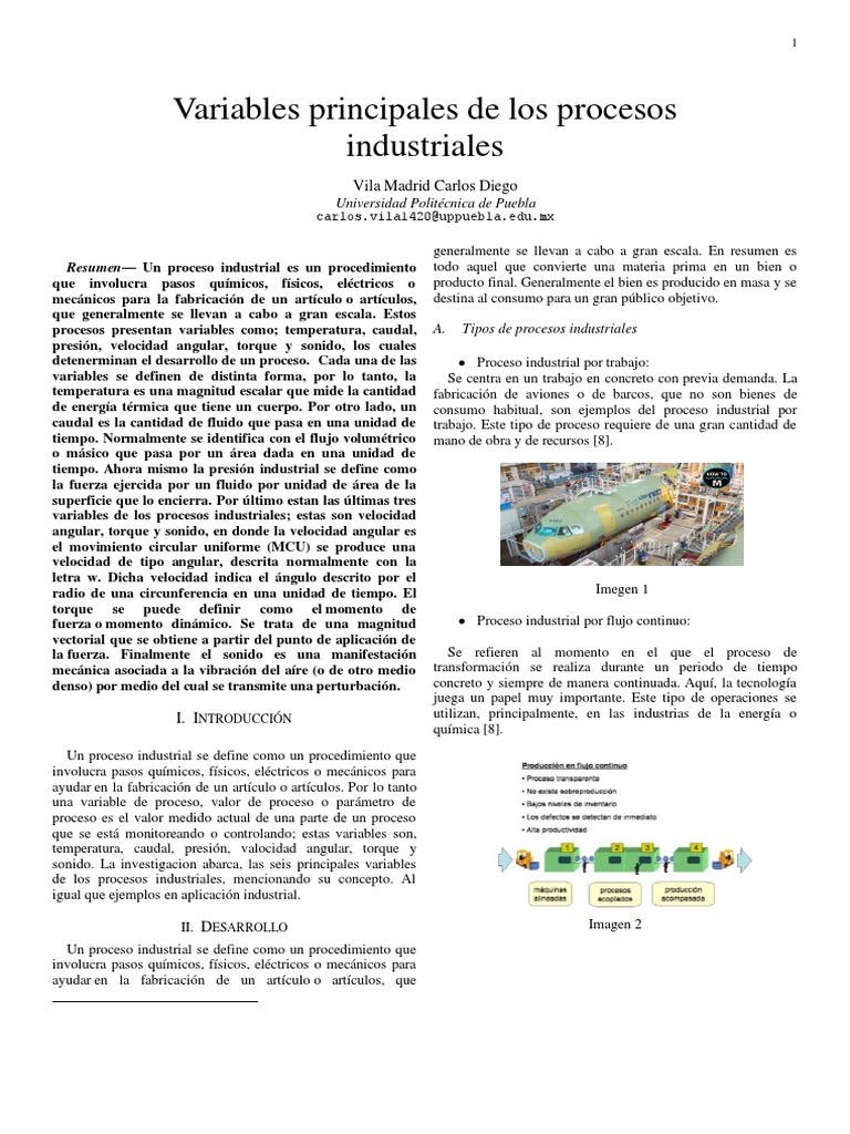 Principales Variables de Los Procesos Industriales. | PDF | Presión ...