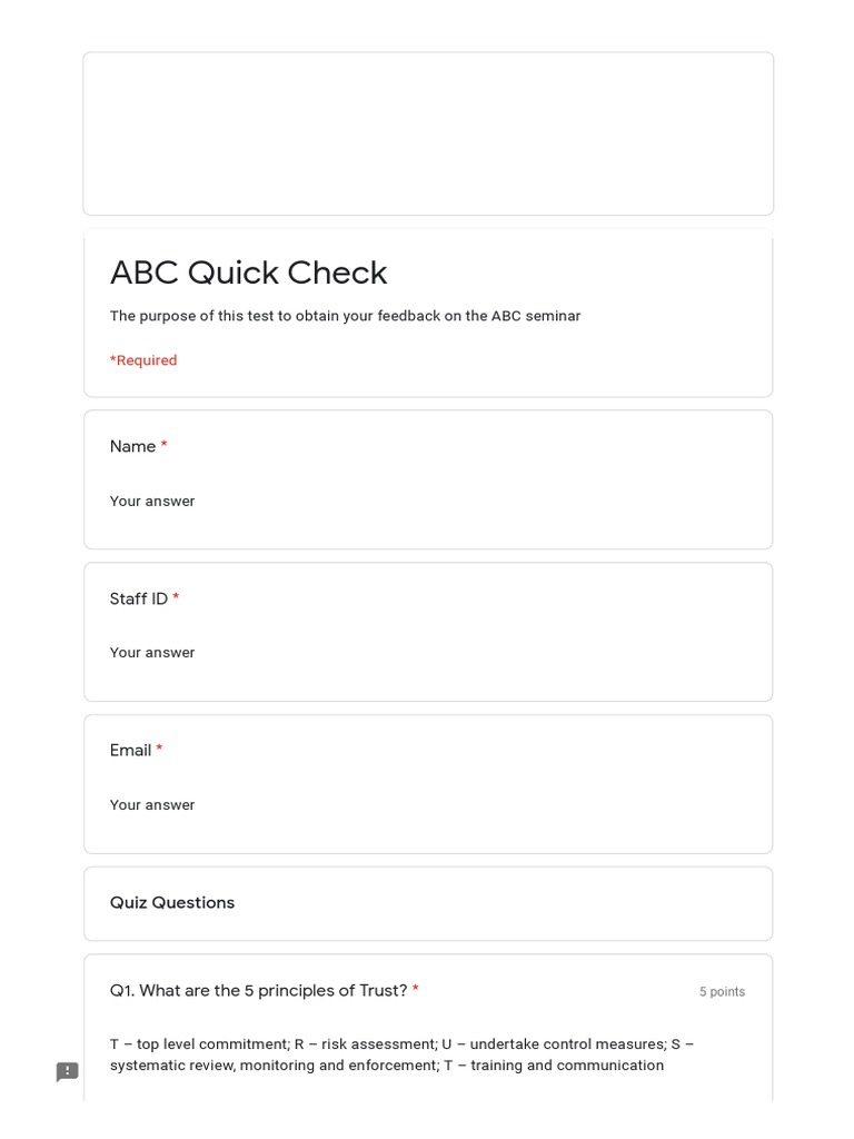 ABC Quick Check | PDF | Government | Applied Ethics