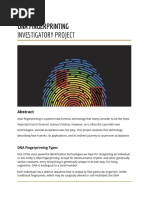 Dna Fingerprint Investigatory Project Class 12 | PDF | Dna Profiling | Dna