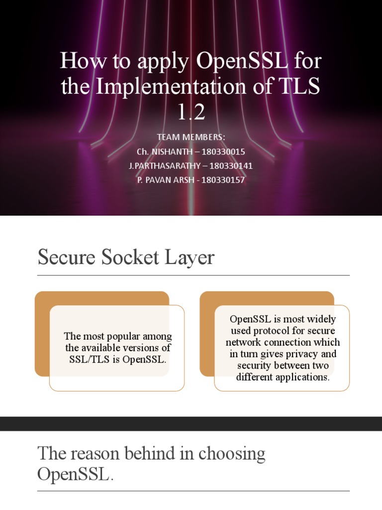 How To Apply Openssl For The Implementation of Tls 1.2 | PDF ...