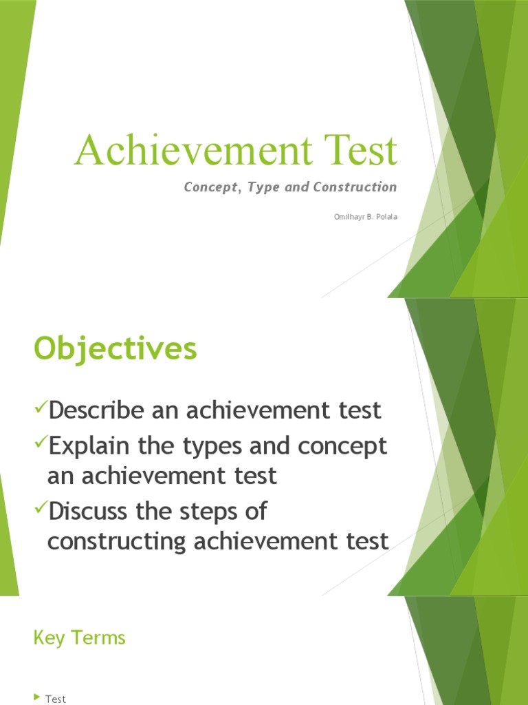Achievement Test | PDF | Test (Assessment) | Validity (Statistics)