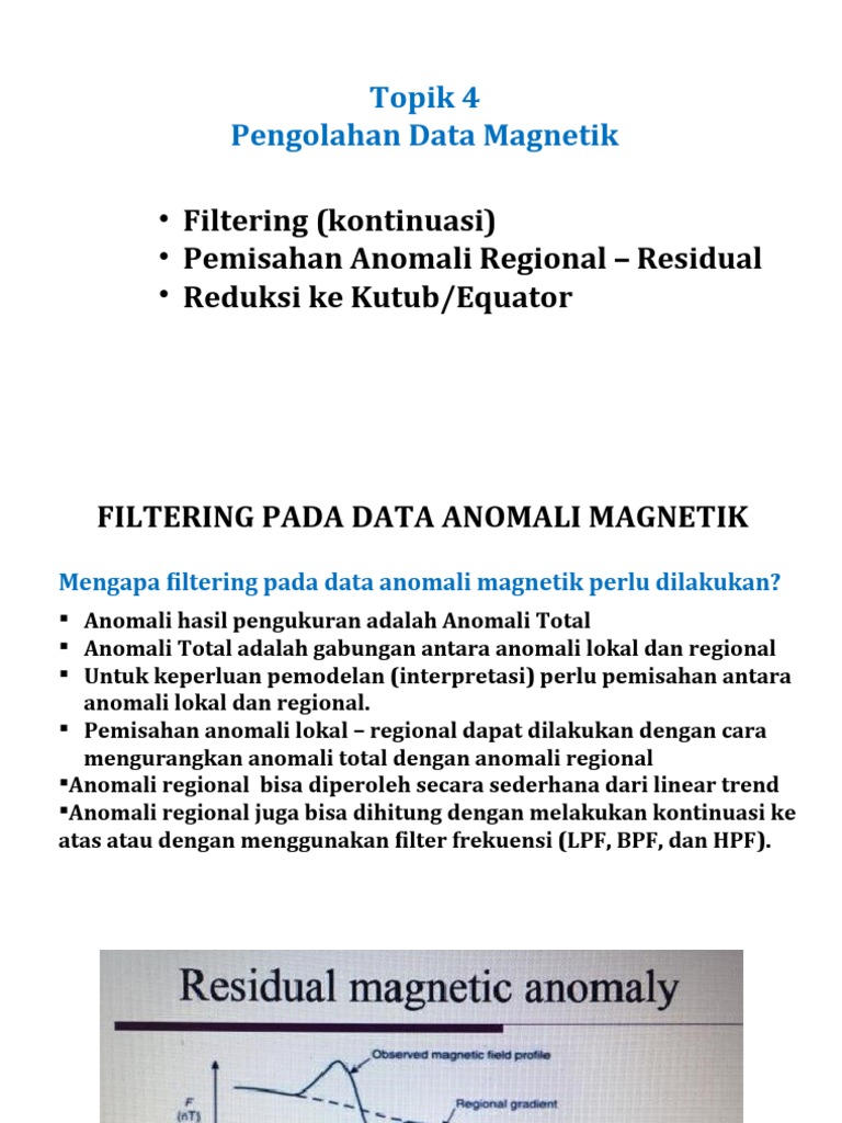 Filter Anomali Magnetik dan Kontinuasi | PDF | Sains & Matematika