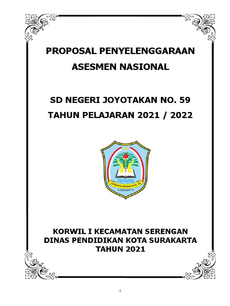 Proposal ANBK - SDN Joyotakan REVISI | PDF