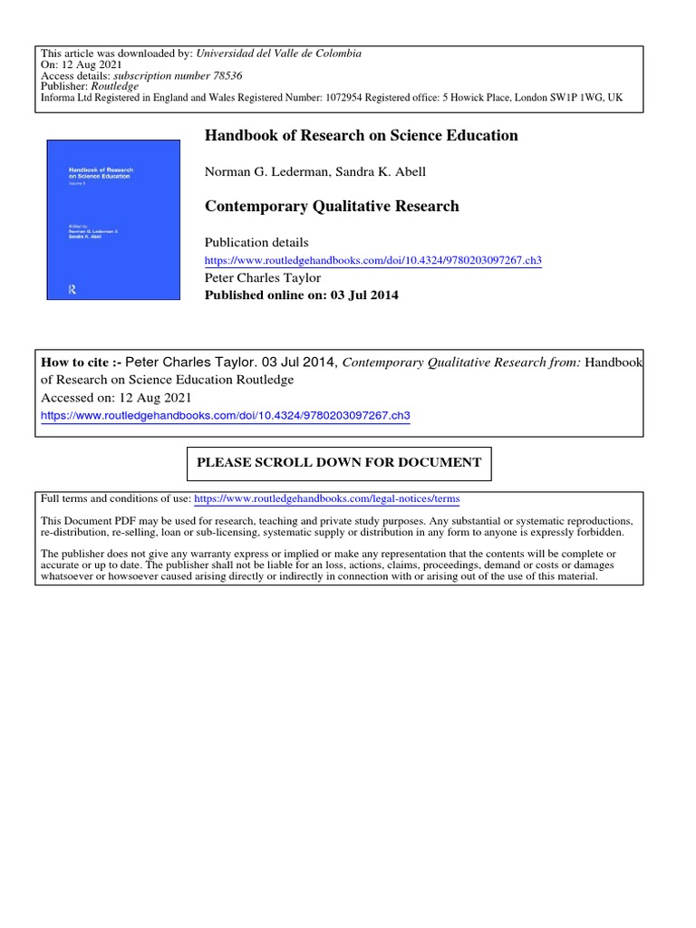 Handbook of Research On Science Education: Norman G. Lederman, Sandra K ...