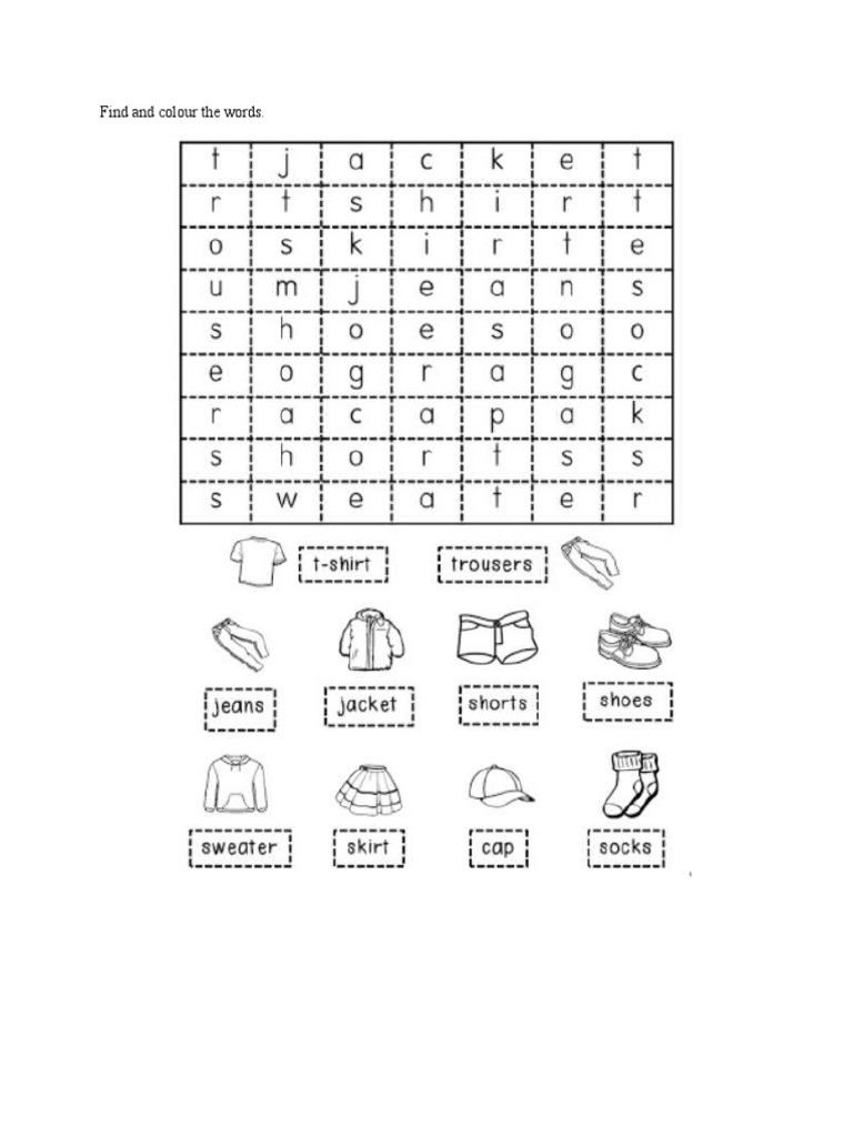 Identifying Clothing Items: A Visual Matching Exercise | PDF