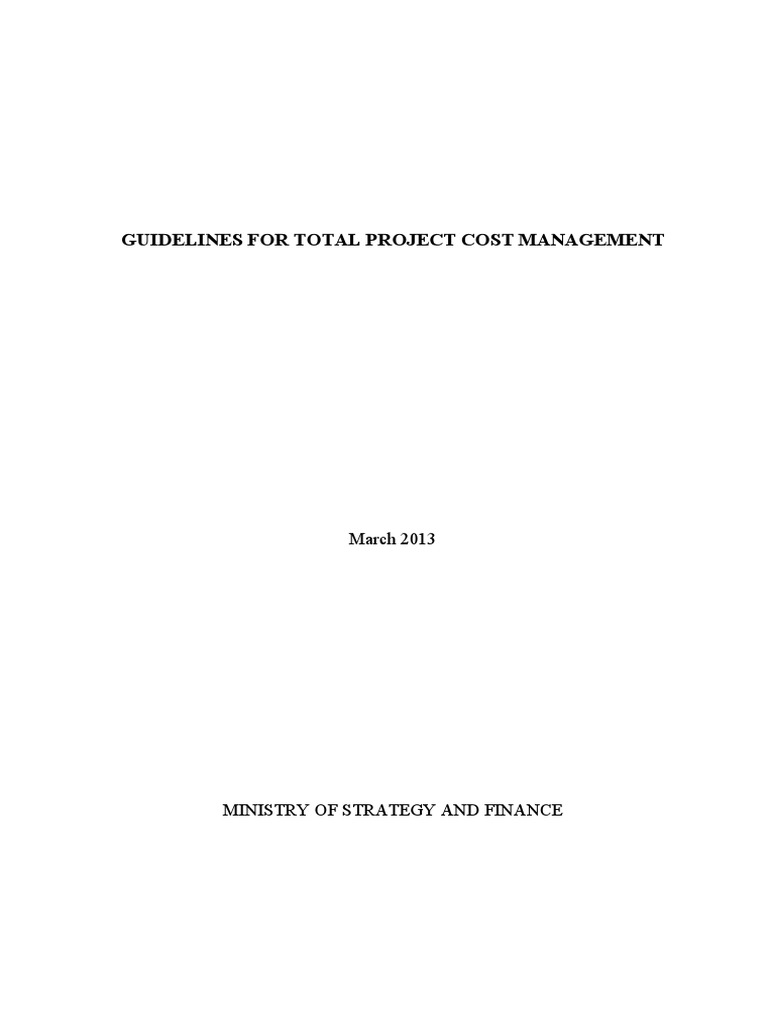 Guidelines For TPCM | PDF | Feasibility Study | Procurement
