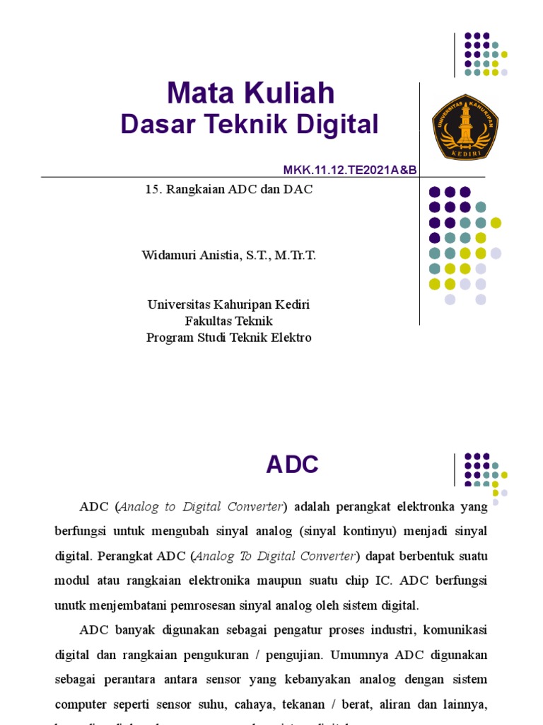 M.15 Rangkaian ADC & DAC | PDF | Teknologi & Rekayasa