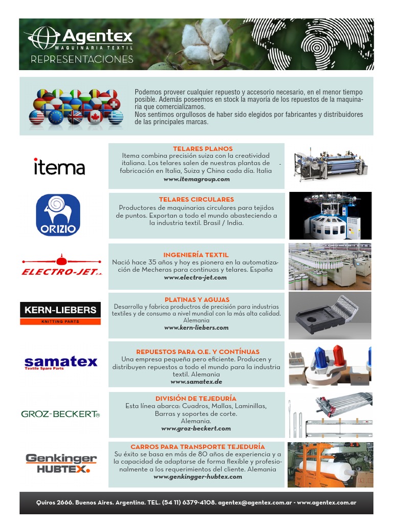 Agentex Representaciones | PDF | Industria textil