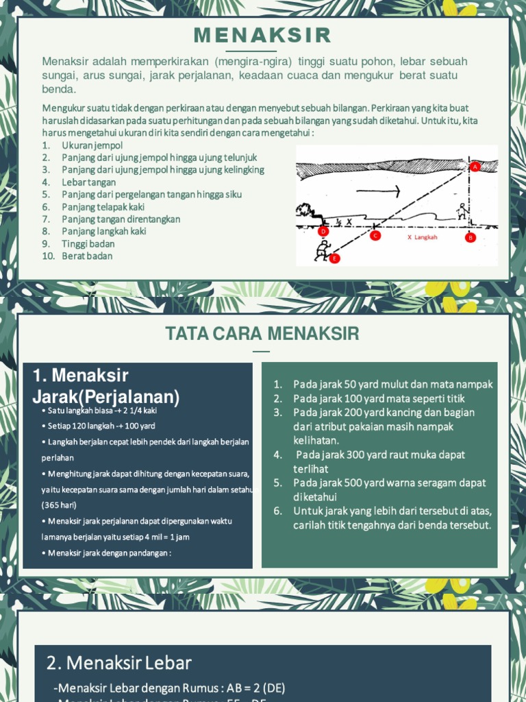 Rumus Menaksir dalam Pramuka | PDF | Metode & Bahan Ajar