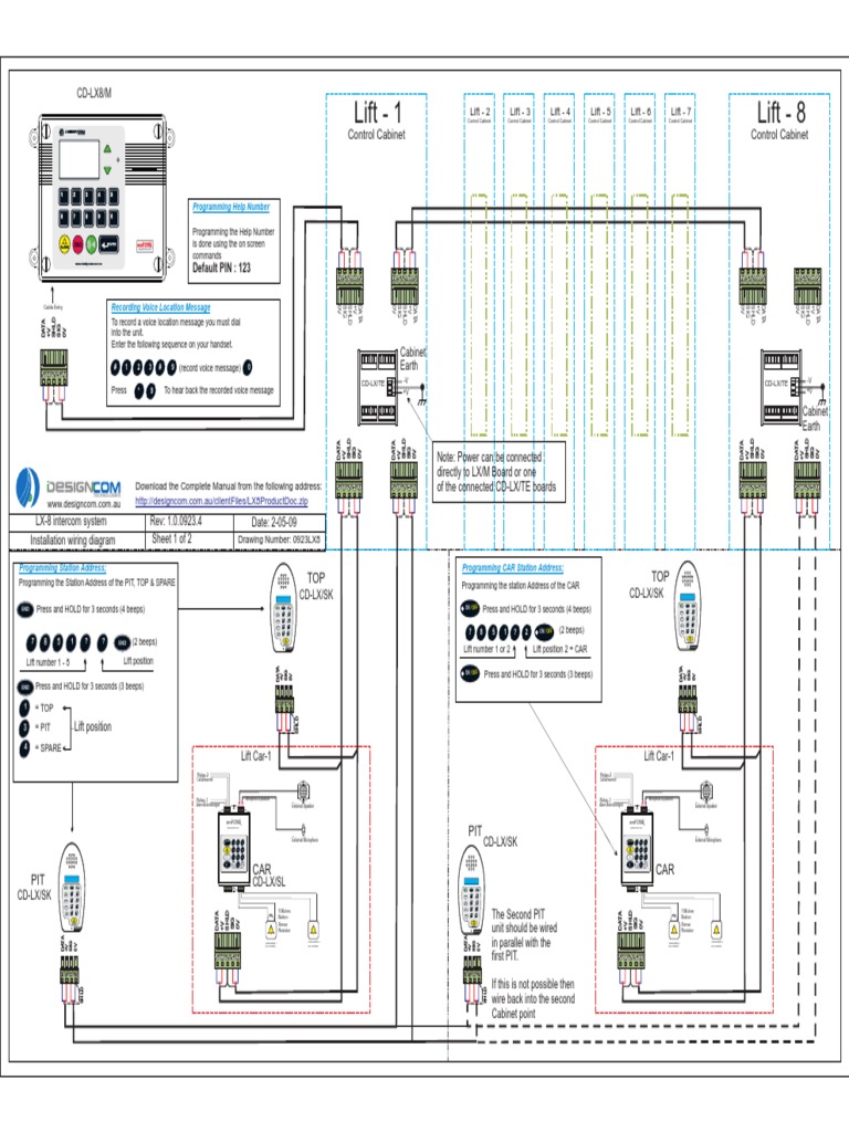 Lift - 1 Lift - 8: Default PIN: 123 | PDF | Telecommunications ...