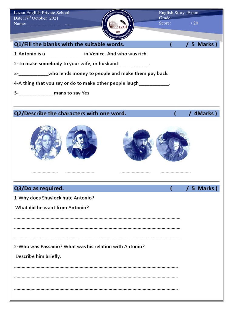 First Exam Story Grade 7 | PDF | Home & Garden