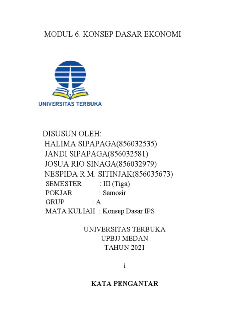 Makalah Modul 6 Konsep Dasar Ekonomi Kel.3 | PDF