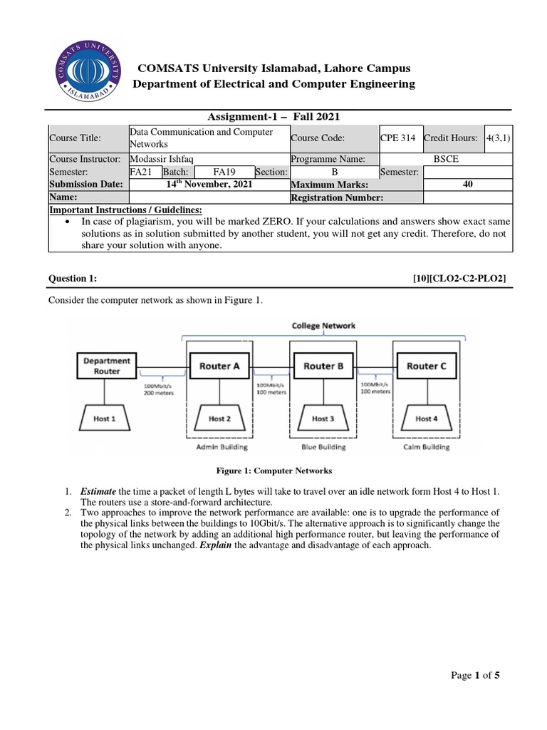 FA21-DCCN-A1 Statement | PDF | Computer Network | Information Age