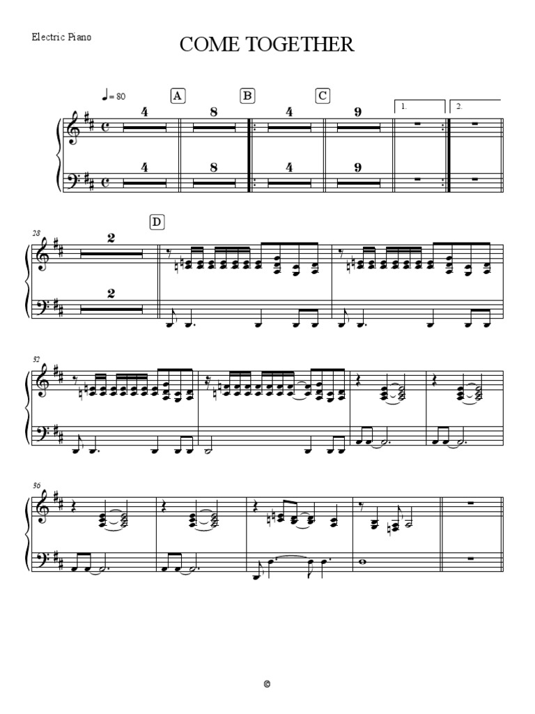 Come Together Band Score | PDF