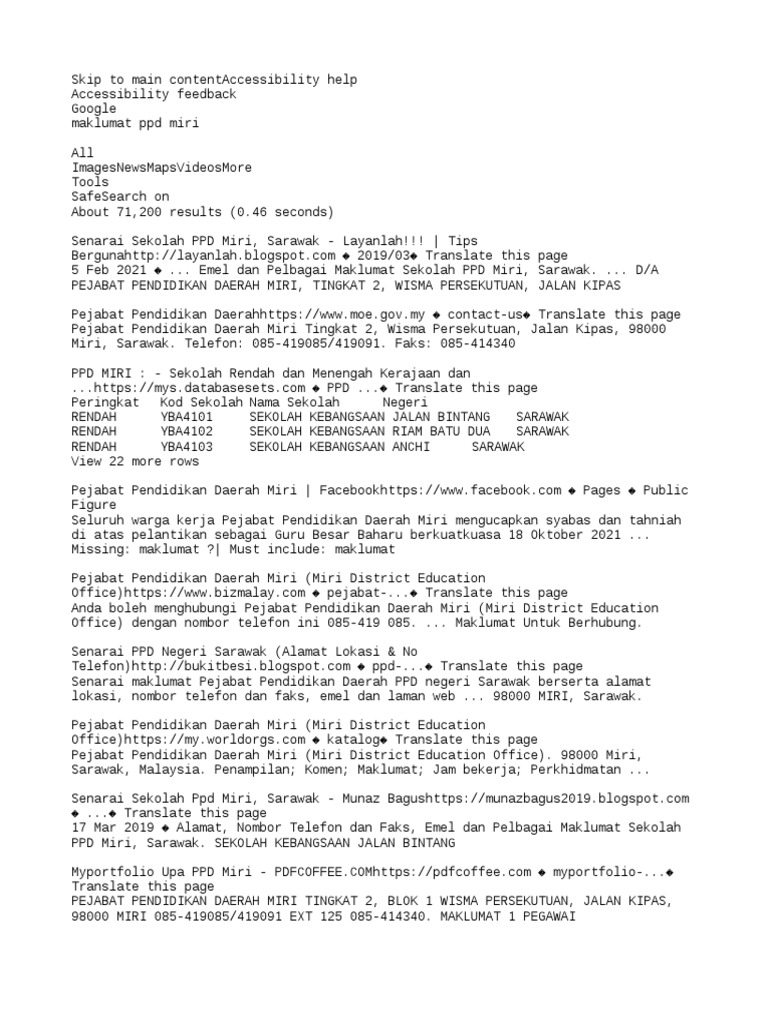 Maklumat PPD Miri | PDF