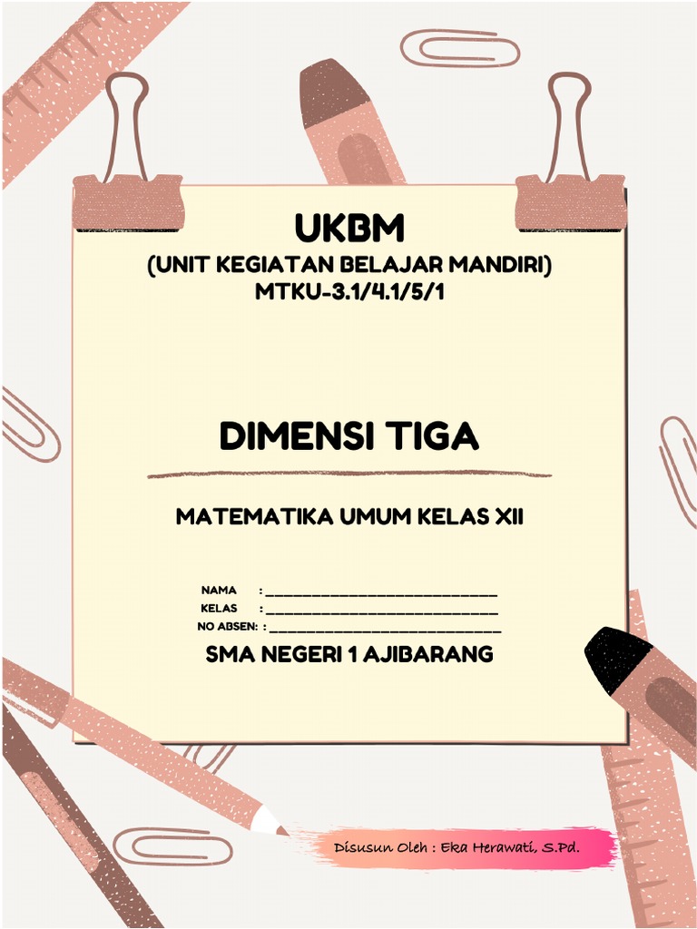 UKBM MTKU-3.1-4.1-5-1/Dimensi Tiga | PDF
