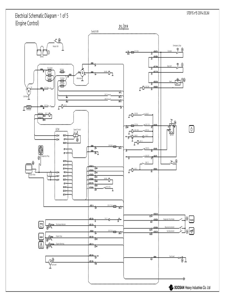 Electrical Schematic Diagram - 1 of 5 (Engine Control) : Switch BX ...