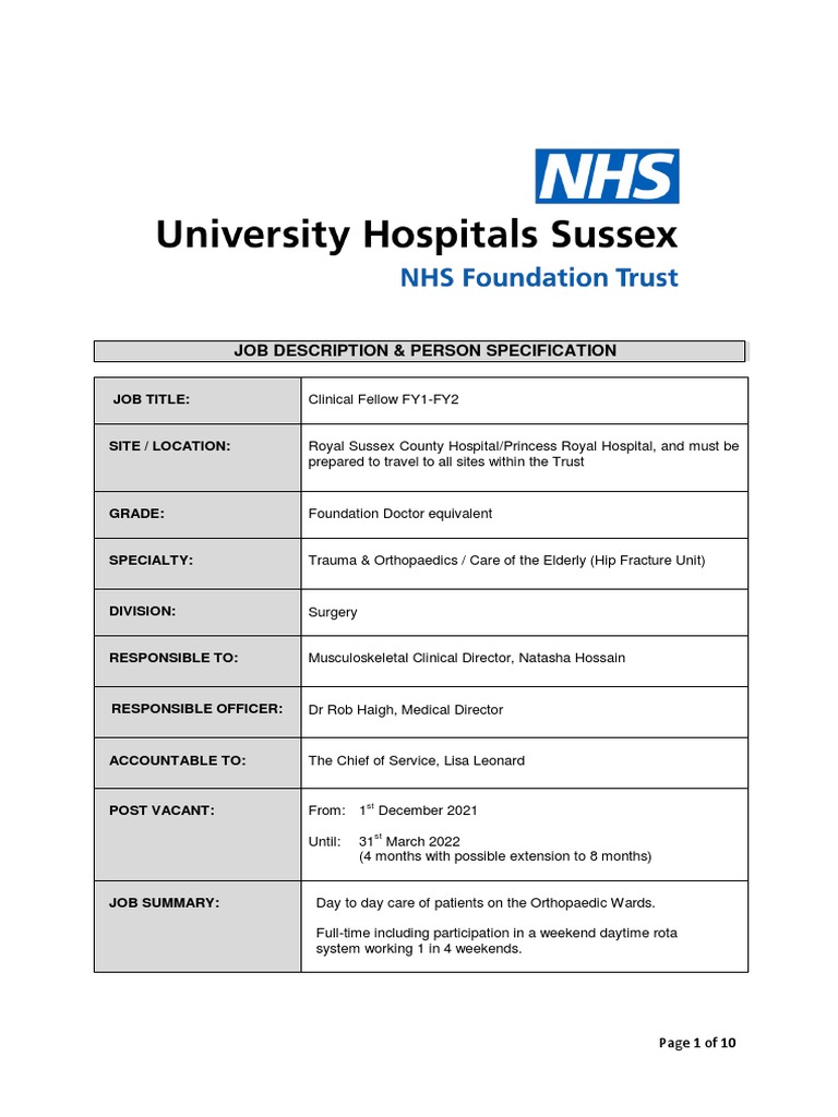 379 Mhrgreen89 Oct 21 002 Clinical Fellow Junior Doctor Fy1 Job