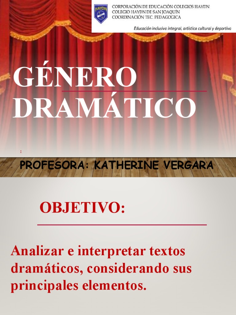 Análisis del Género Dramático | PDF | Teatro
