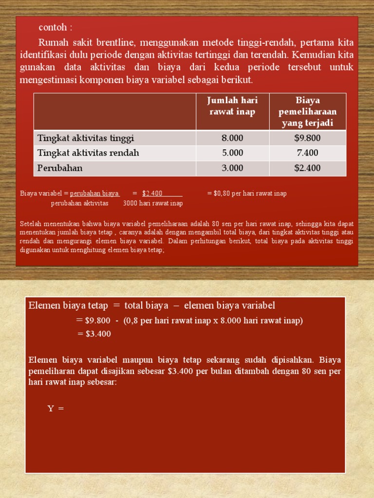Contoh Metode Tinggi-Rendah | PDF