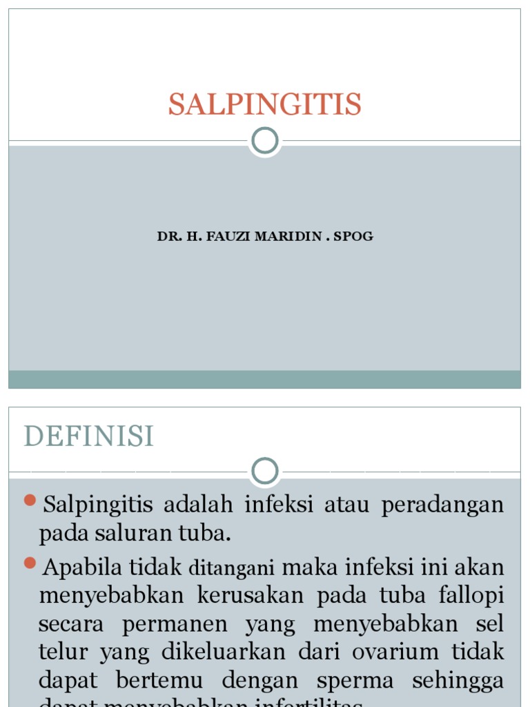 Panduan Salpingitis untuk Wanita Muda | PDF
