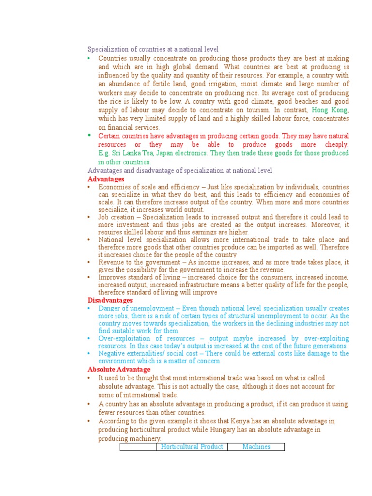Econ Internatonal Specialization 20211010102829 | PDF | Comparative ...