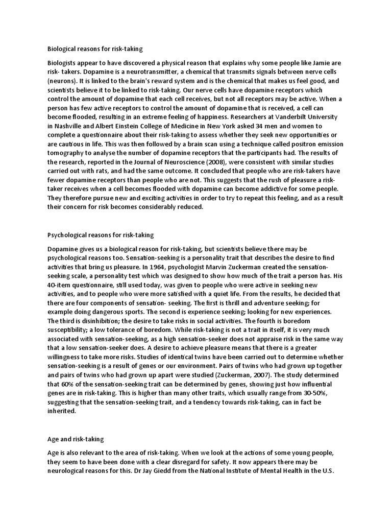 Biological and Psychological Risk Factors | PDF | Psychological ...