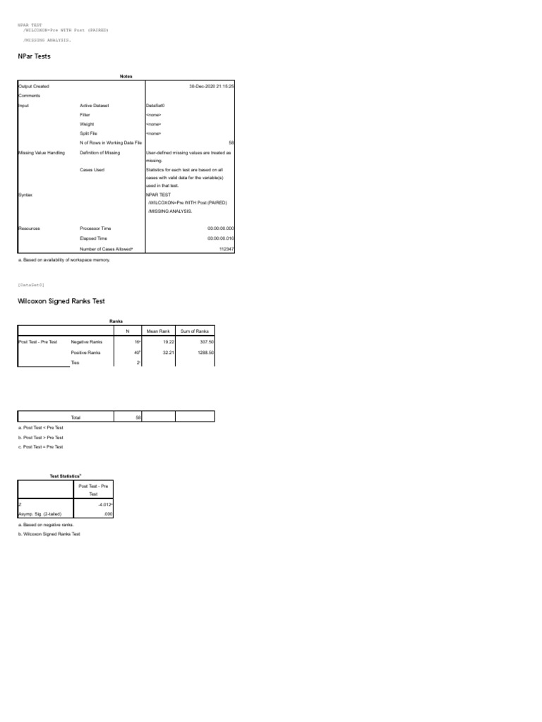 Output Uji Wilcoxon Pdf Computing Computer Programming 8545