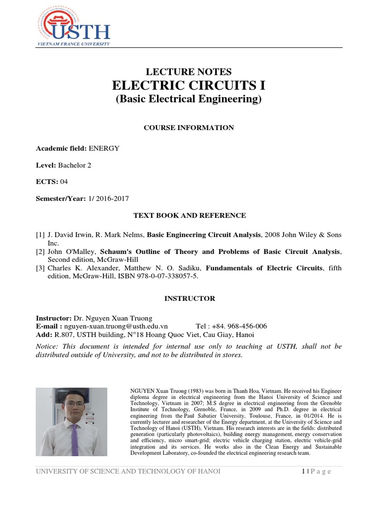 Fundamental Concepts of Electric Circuits: An Introduction to Circuit ...