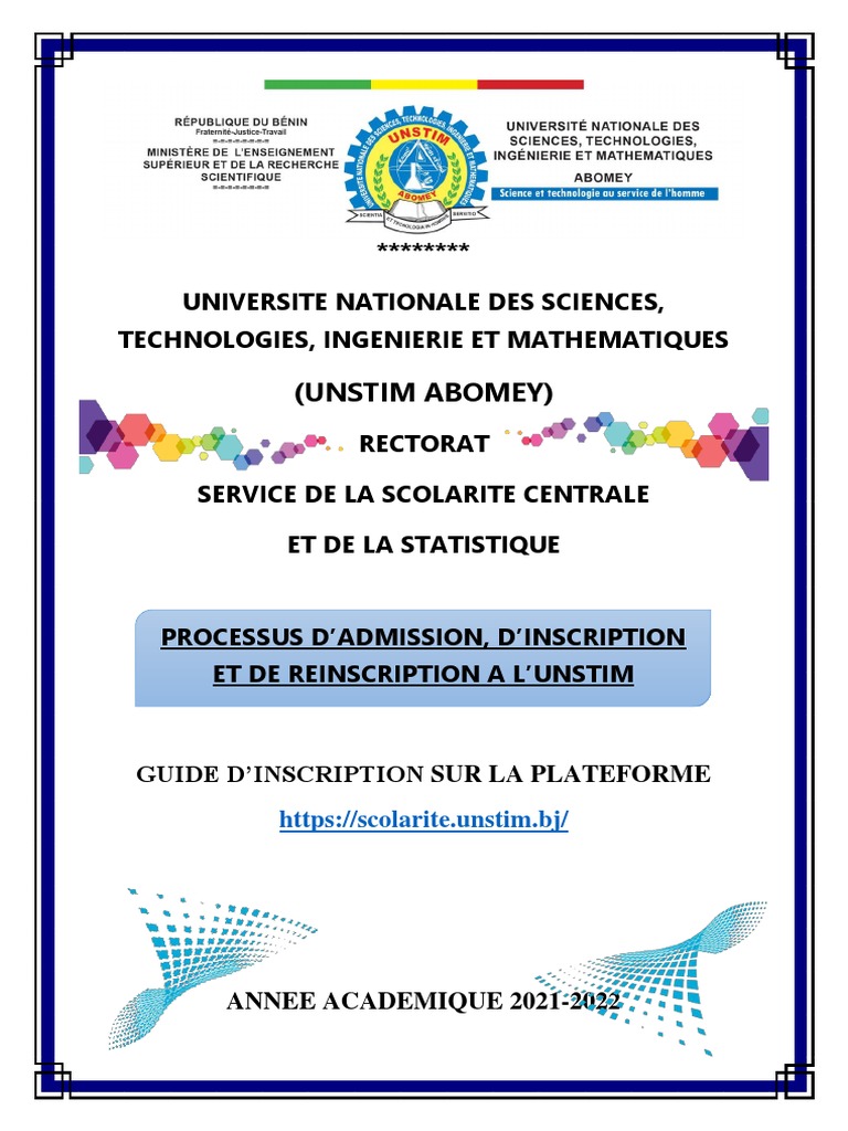 Guide d'Inscription UNSTIM 2021-2022 | PDF | Informatique
