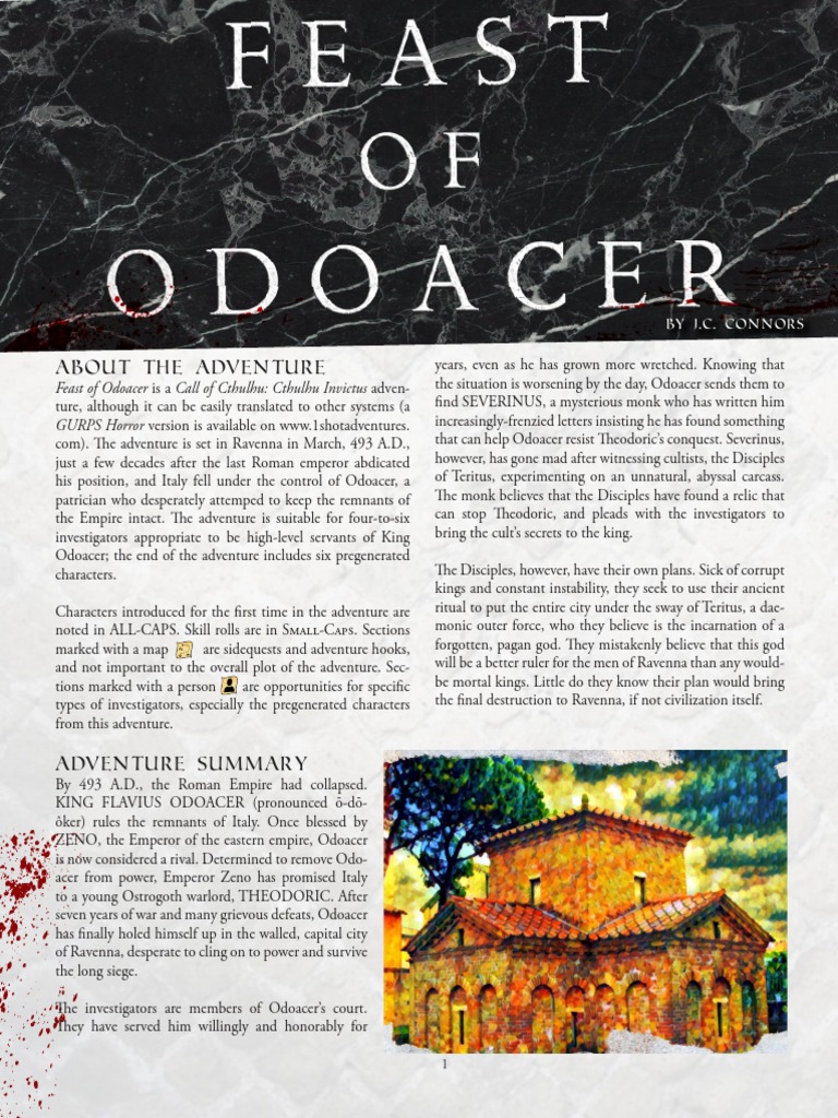 Feast of Odoacer - CoC | PDF