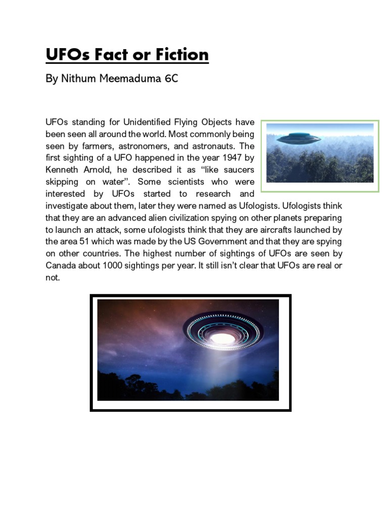 UFOs: Reality or Myth Explored | PDF