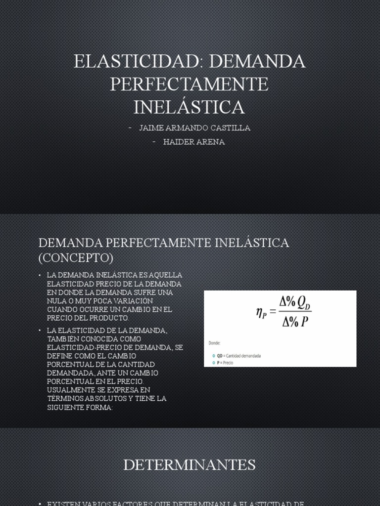 (Elasticidad) Demanda Perfectamente Inelástica | Descargar gratis PDF ...