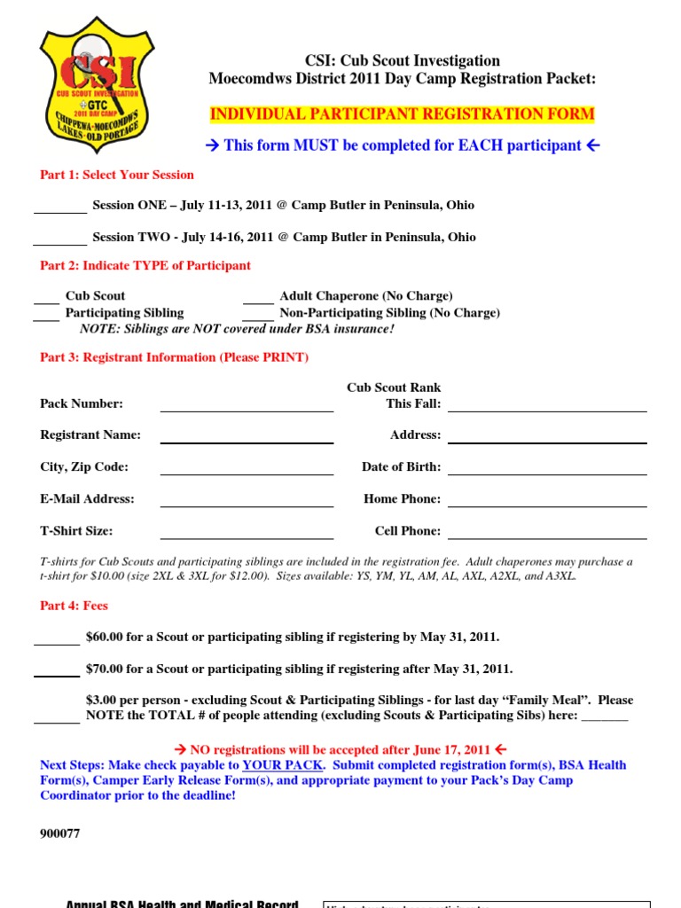 This form MUST be completed for EACH participant | Informed Consent ...