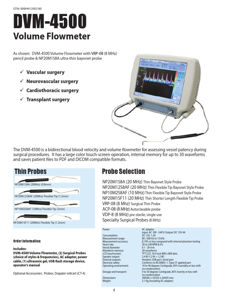 Volume Flowmeter: Probe Selection Thin Probes | PDF | Flow Measurement ...