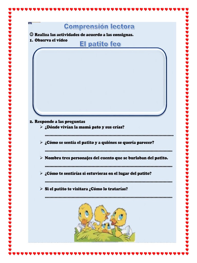 Ficha de Patito Feo | PDF